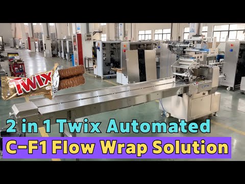 2 in 1 Twix Fully Automated Flow Wrap Solution With C F1 Flow Wrappers