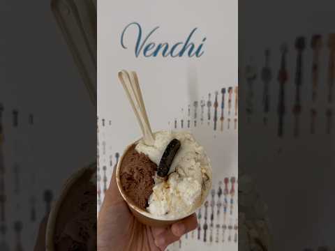 Venchi ice cream for dessert! #icecream #chocolatemint #vanilla #mascarponehoneyfig #dessert #sgcafe