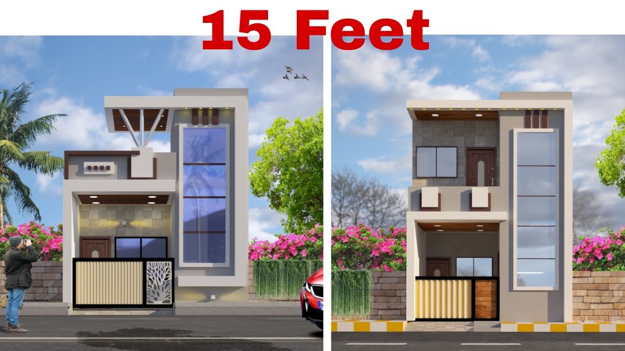 15 Feet Front Elevation Designs
