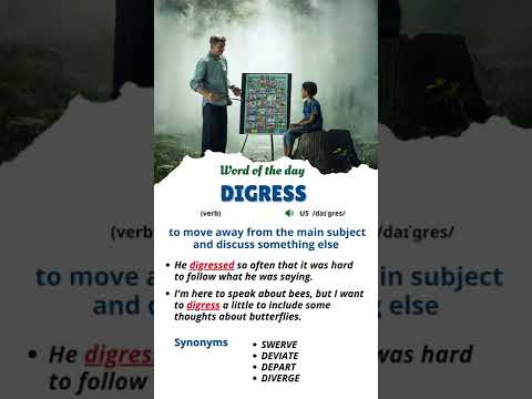 DIGRESS | Word Of The Day | Digress meaning |English Vocabulary | Vocab