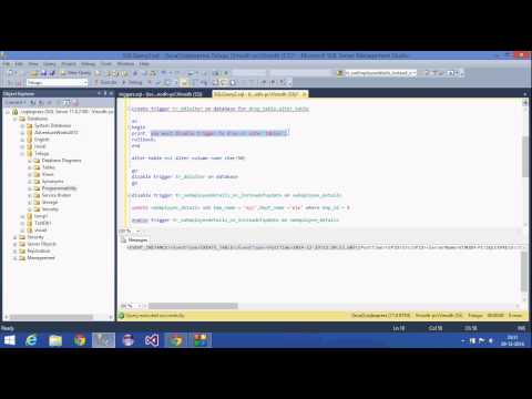 32.SQL Server Tutorial(DDL Triggers and Disabling triggers)