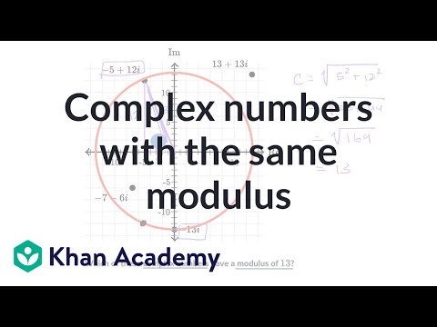 Complex numbers with the same modulus (absolute value) (video) | Khan ...