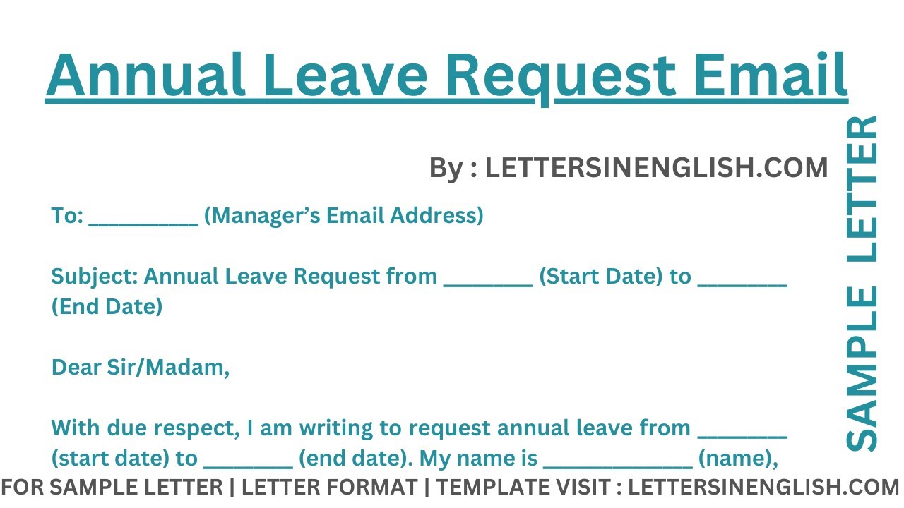 Annual Leave Request Email - How to Request Annual Leave via Email