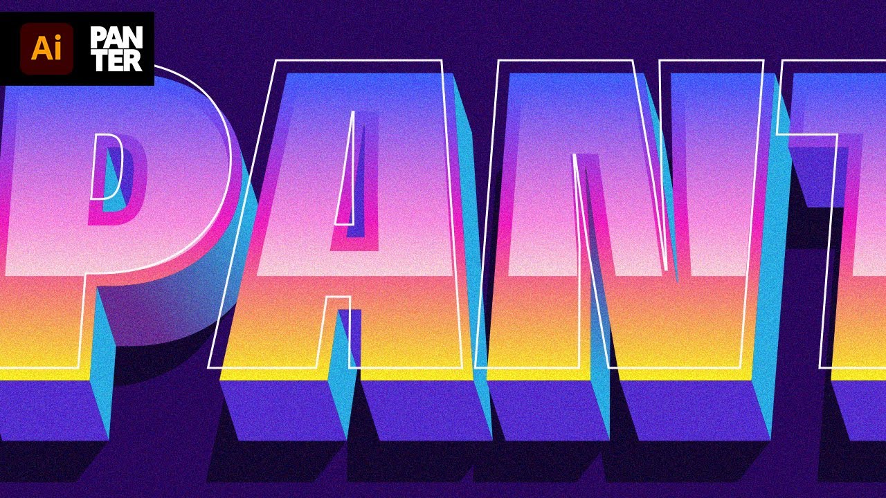 How to Design 3D Retro Text Effect in Illustrator
