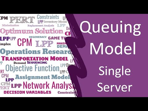 Queuing theory in operation research | Single Server Queuing System | Solved problem