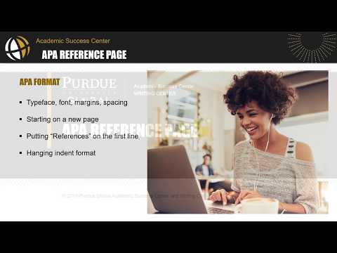 APA Reference Page Format