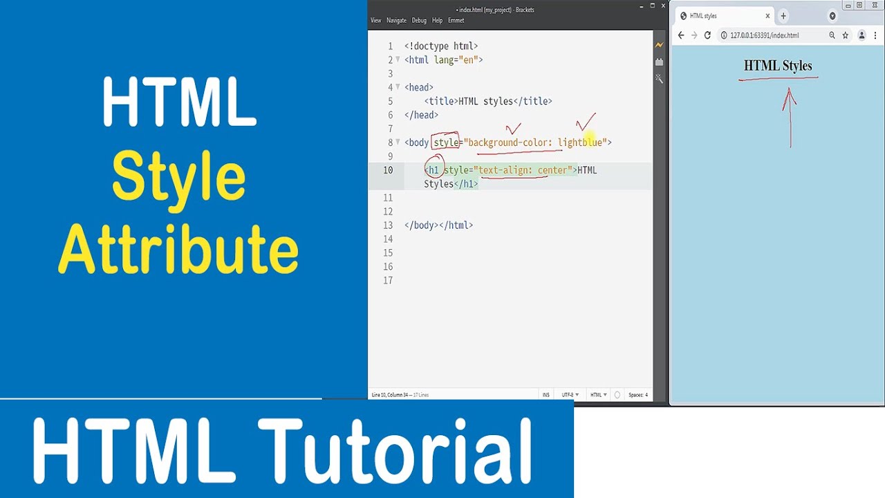 #07 HTML Style Attribute | HTML Tutorial