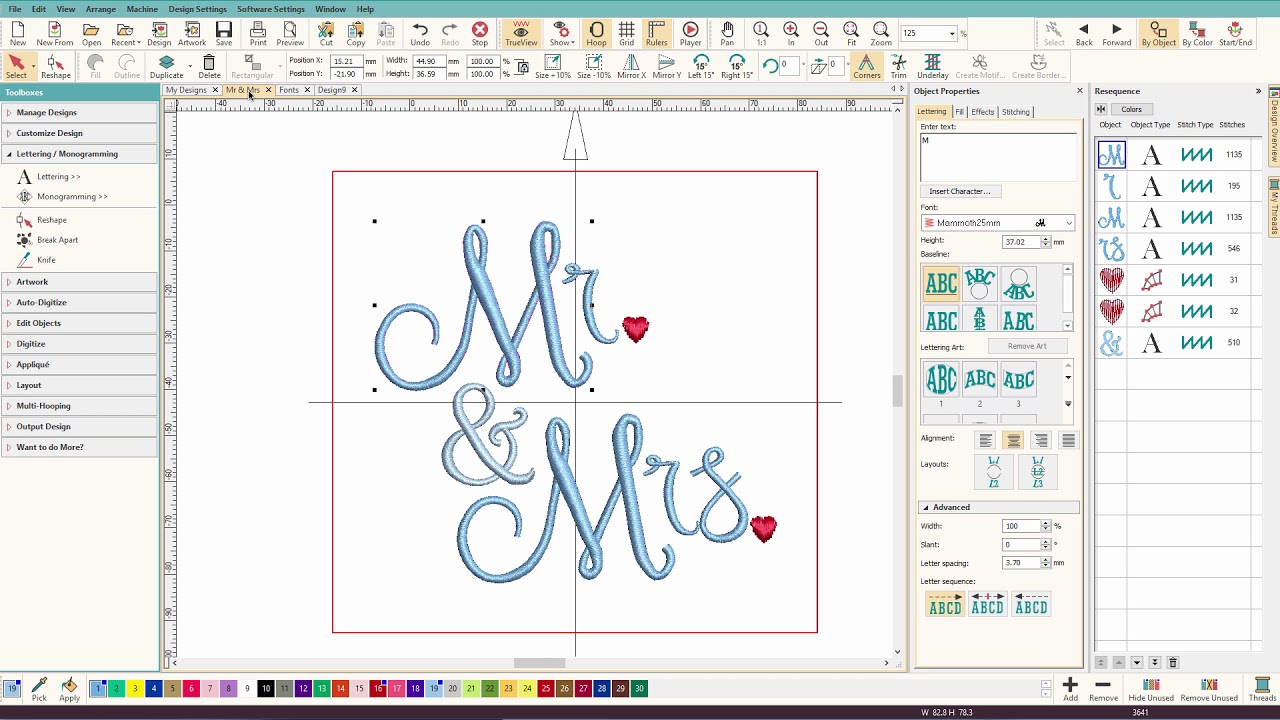 Wilcom Hatch: Fun with Fonts