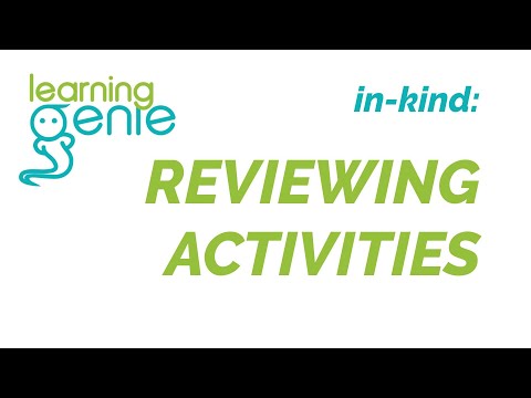 In-Kind | Reviewing Activities