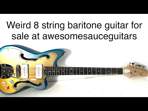 Awesomesauceguitars 8 string baritone guitar jazzmaster style | Reverb