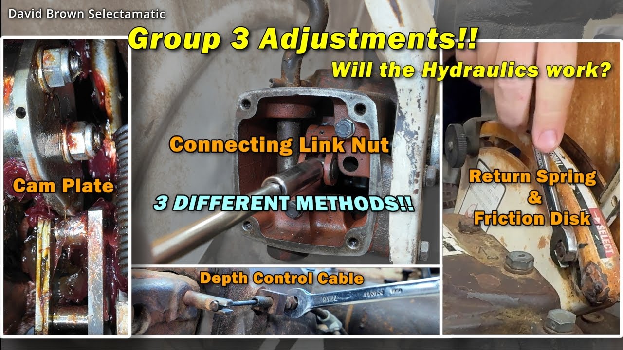 Will the Hydraulics work? Doing the Selectamatic Group 3 Adjustments! | David Brown 990#12