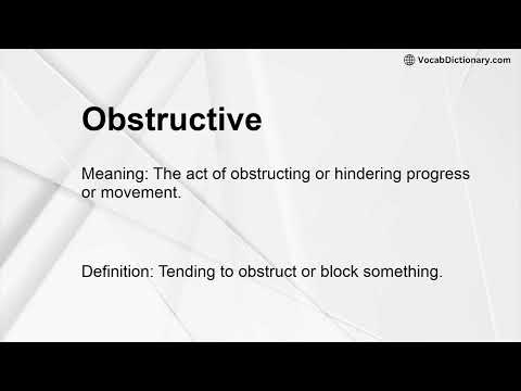Obstructive Meaning