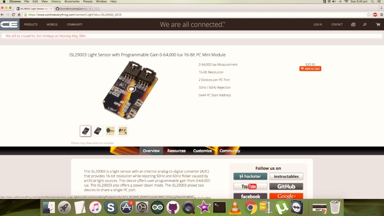Raspberry Pi ISL29003 Light Sensor Java Tutorial