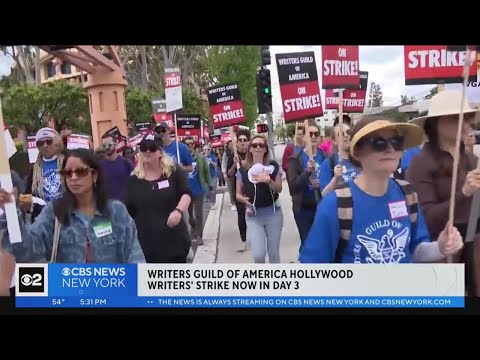 Third day of Hollywood writers strike