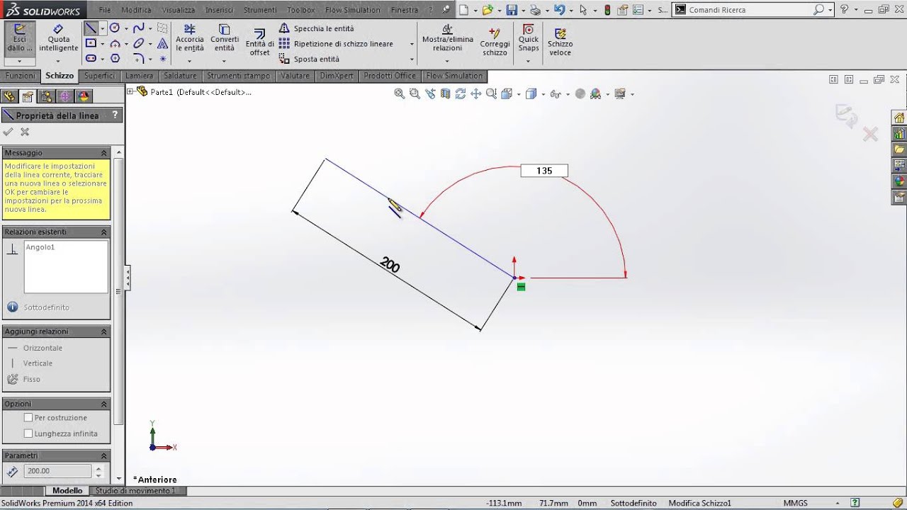 SolidWorks   Angle numeric input