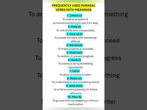 Important Phrasal Verbs. English Vocabulary. Learn English Lesson. Advanced English. IELTS Prep