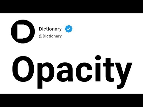 Opacity Meaning In English