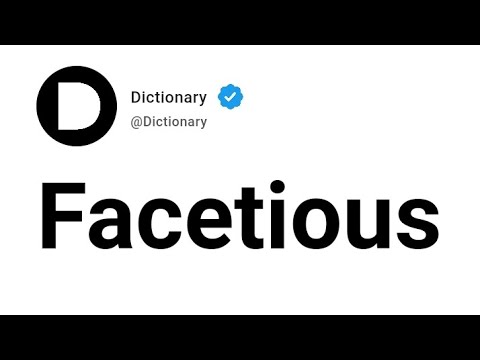 Facetious Meaning In English