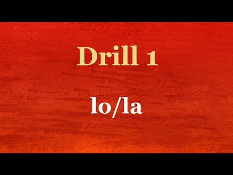 Spanish Structure Drills - Drill 1: 'lo/la' and the verb 'tener' (to have).