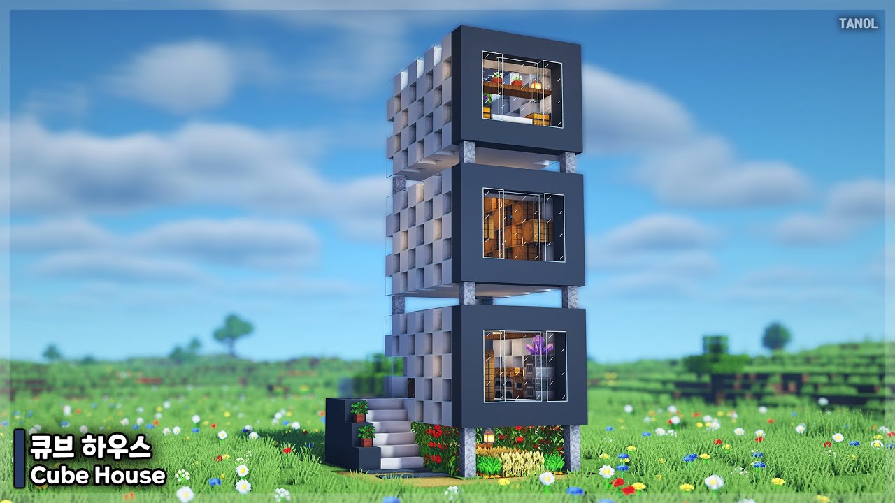 ⚒️ Minecraft : How To Build a Cute Cube Survival House 🏡 - Minecraft ...