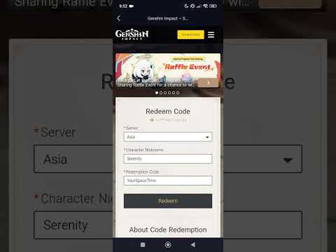 Livestream Codes Version 5.7 #genshinimpact #redeemcode