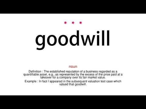 How to pronounce goodwill - Vocab Today