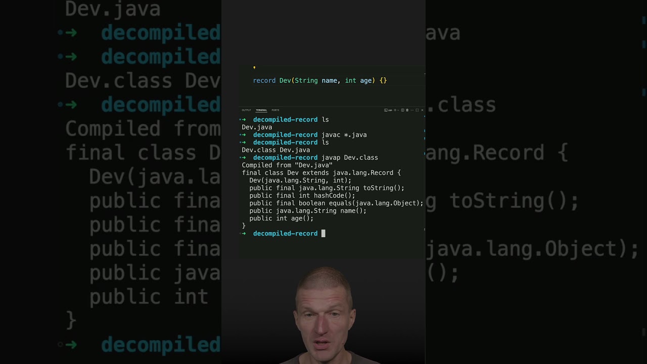 A Decompiled Record #java #shorts #coding #airhacks