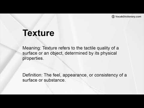 Texture Meaning