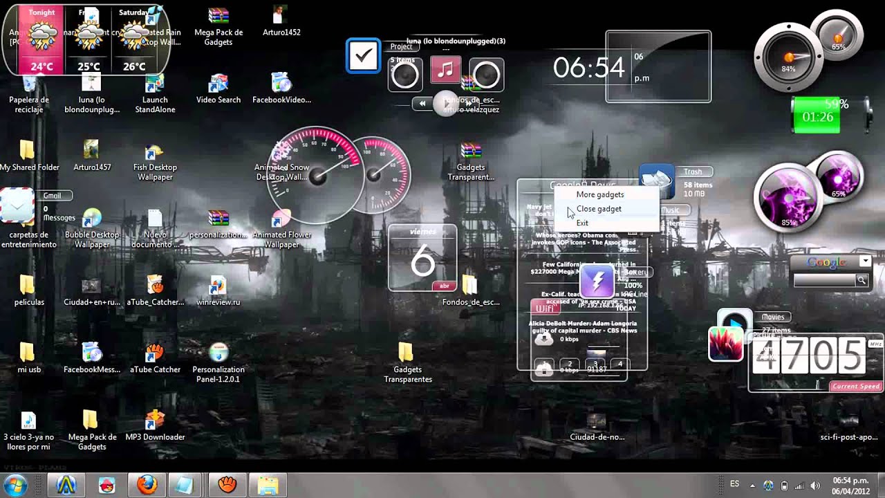como poner fondos animados y gadgets transparentes para w7.mp4