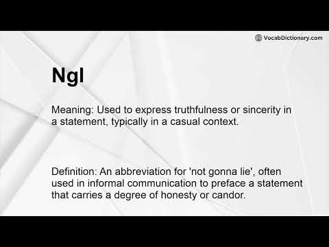 Ngl Meaning