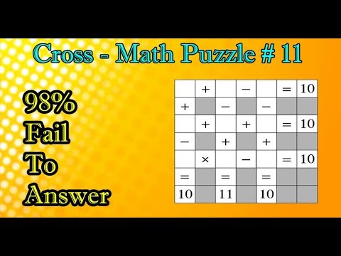 Cross-Math Puzzles #11 II 98% Fail To Answer