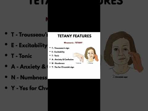 Mnemonic for features of tetany