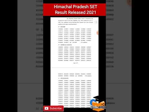 HP Set Result 2021 | HP Set 2021 Result | SET 2021 Result #SET #HPsetresult #short #Videos #himachal