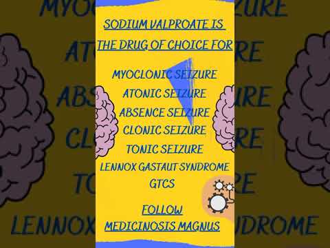 Sodium valproate - drug of choice for different types of seizures