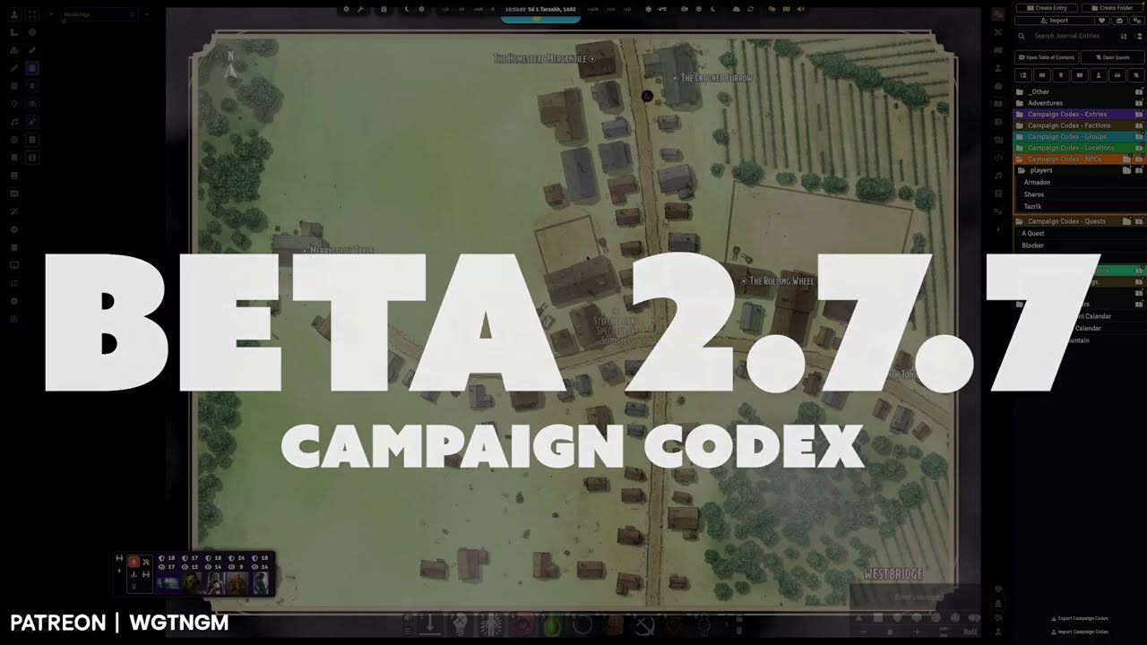 Campaign Codex Beta 2.7.7