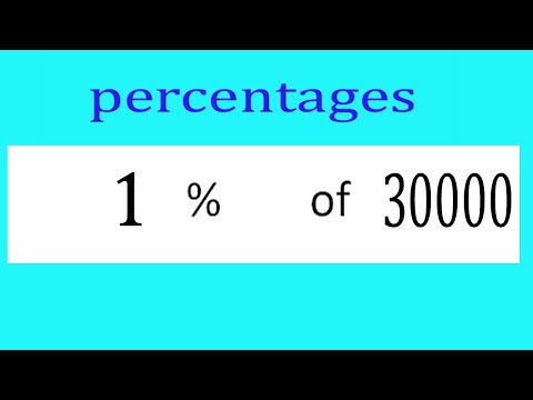 Percentages 1 Percentage(%) of 30000