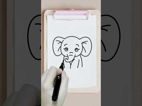 elephant drawing tutorial for kids #howtodraw #drawing #art #forkids #easydrawing #drawingtutorial