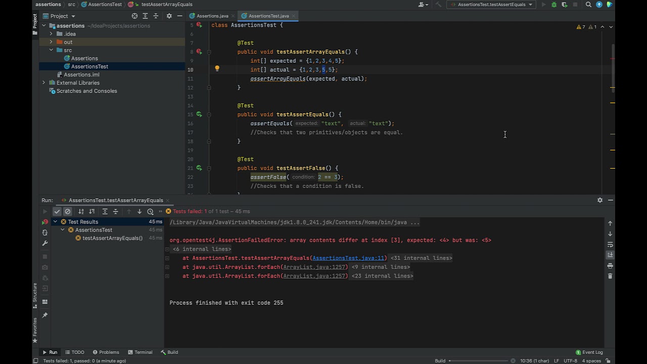 02 JUnit - Assertions