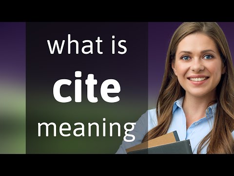 Cite | what is CITE definition