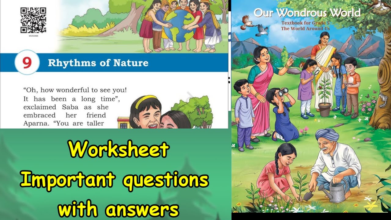 Class 5 The World Around Us  chapter 9 Rhythms of Nature Worksheet #seenuprt #ncert 