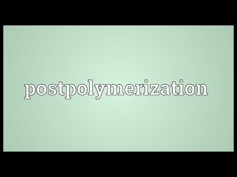 Postpolymerization Meaning