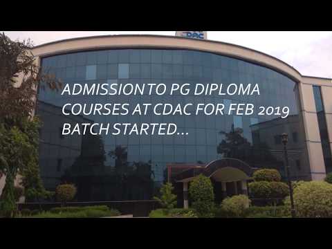 Admissions to CDAC PG Diploma Courses February 2019