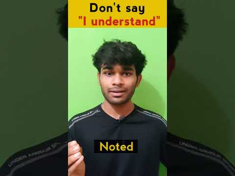 Don't say "I understand" instead use these fascinating alternatives 😍#shorts #english