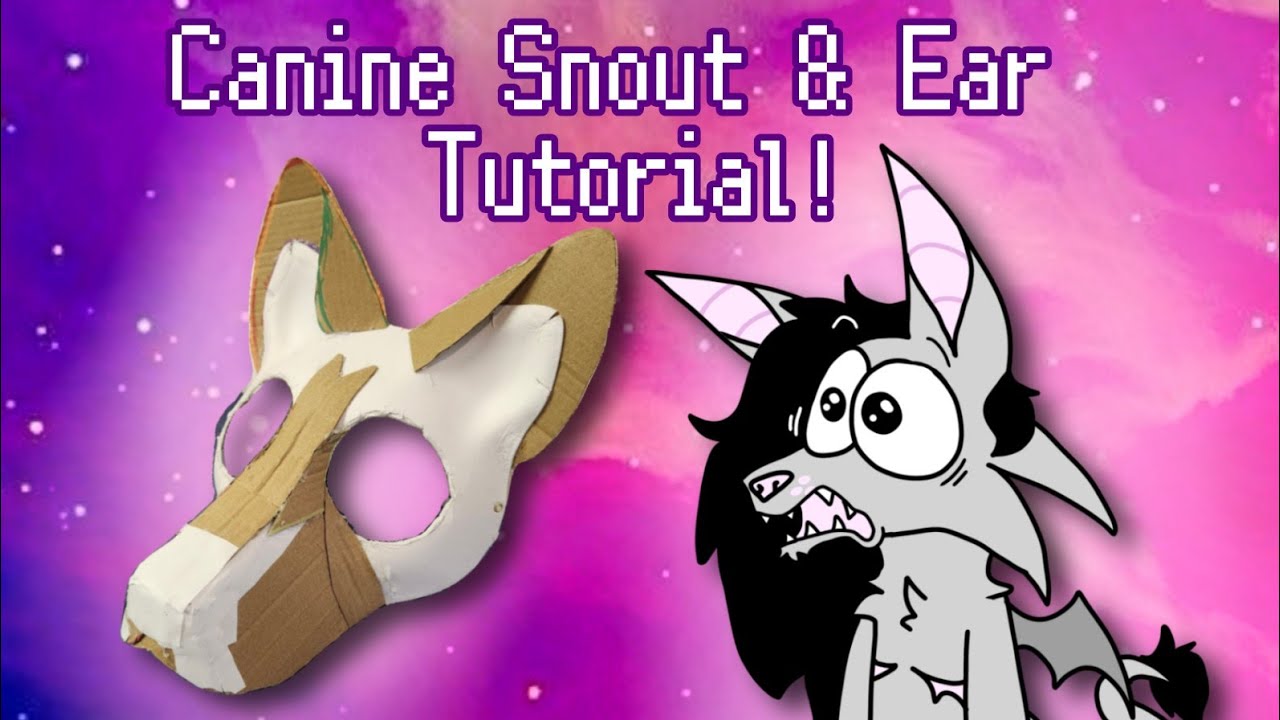 Canine Snout Tutorial! || How To Make A Cat Mask With Long Snout And Bigger Ears!