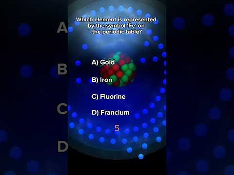 Which element is represented by the 'Fe' on the periodic table? #question #quiz #trivia #trending