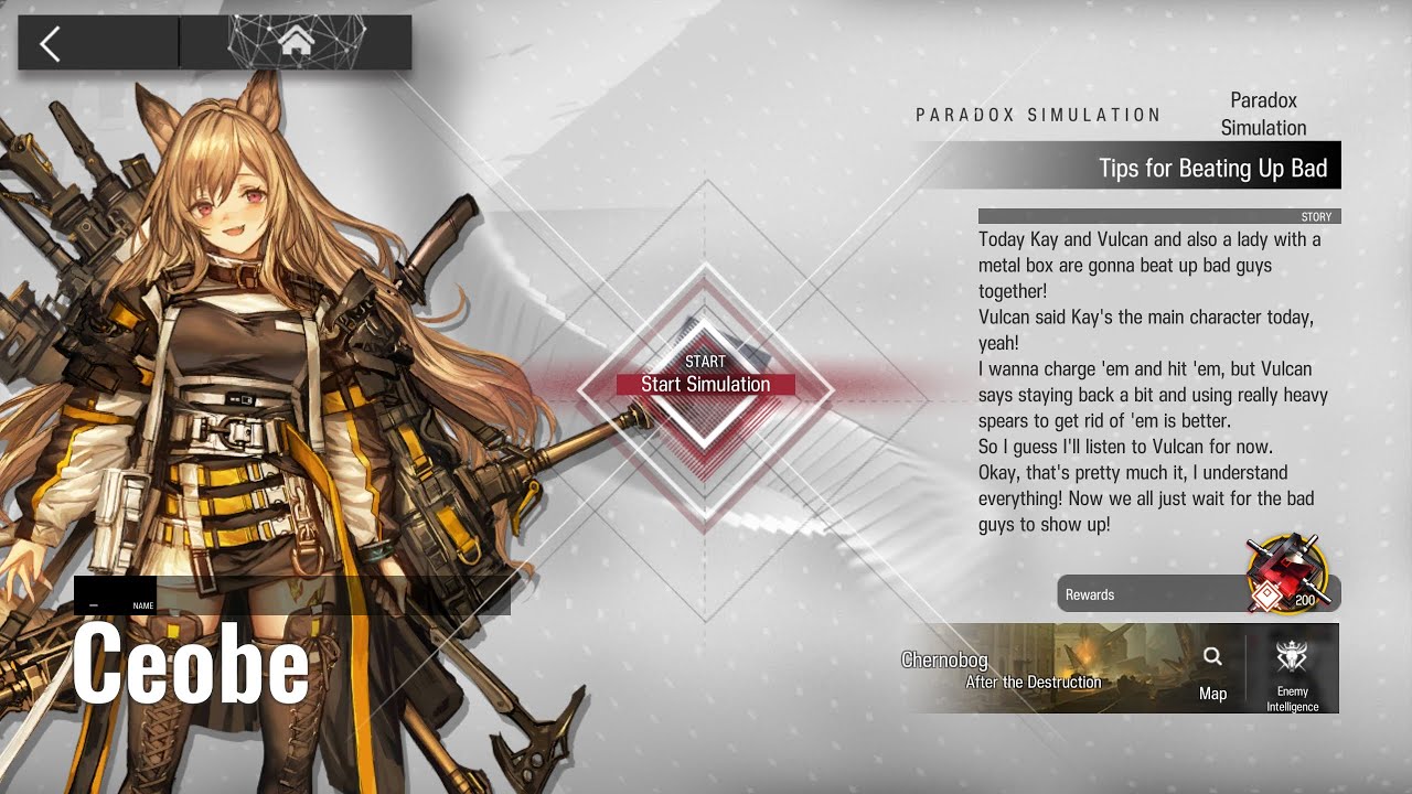 Arknights Paradox Simulation Ceobe Guide (High Level)