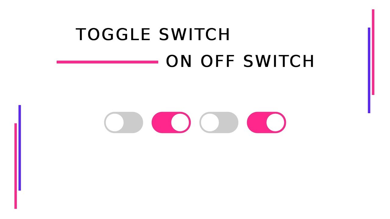 CSS Toggle Switch | On Off Button Design Using HTML And CSS | 4 Minutes Tutorial