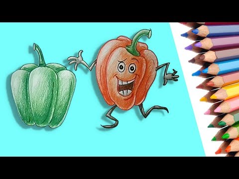 How to draw and shade Capsicum Step by Step – Learn to Draw for ...