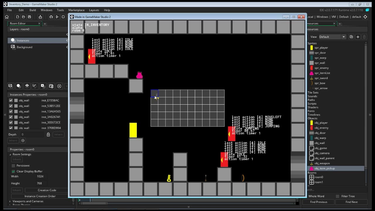 Game Maker Studio 2: Inventory Setup Part 7 (drop items with mouse controls)