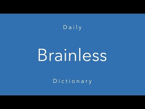 Brainless (Daily Dictionary)